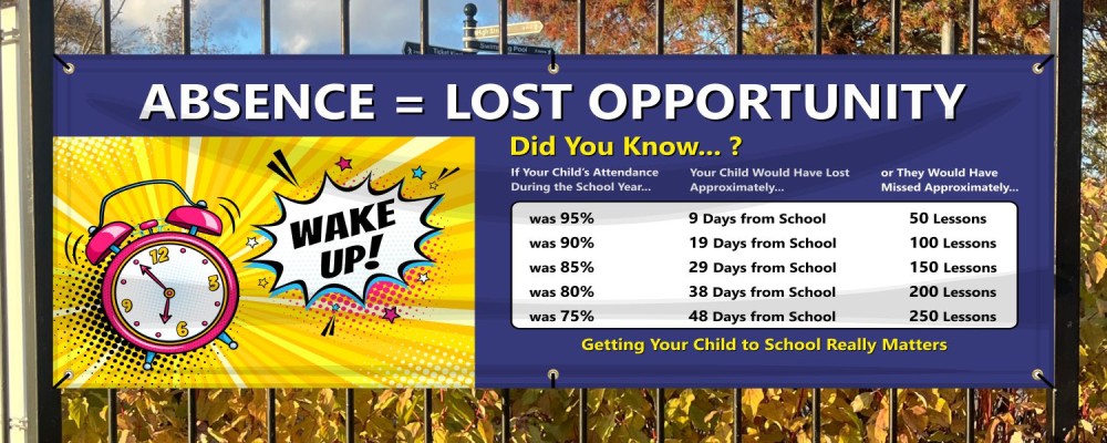 School Punctuality & Attendance Banners