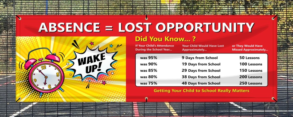 School Punctuality & Attendance Banners