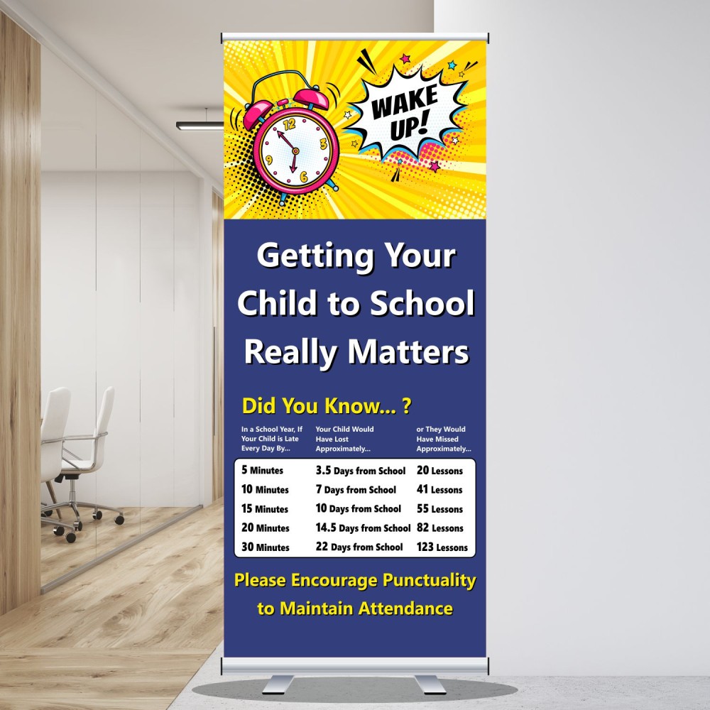 School Attendance Roller Banners