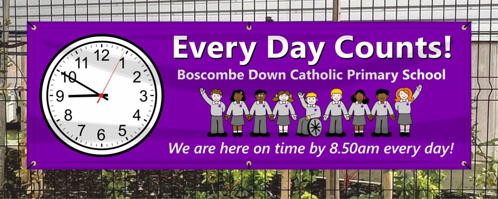 Every Day Counts Attendance Banner - Red