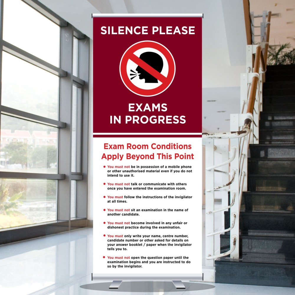 Exam Roller Banner - Layout 12 - Maroon