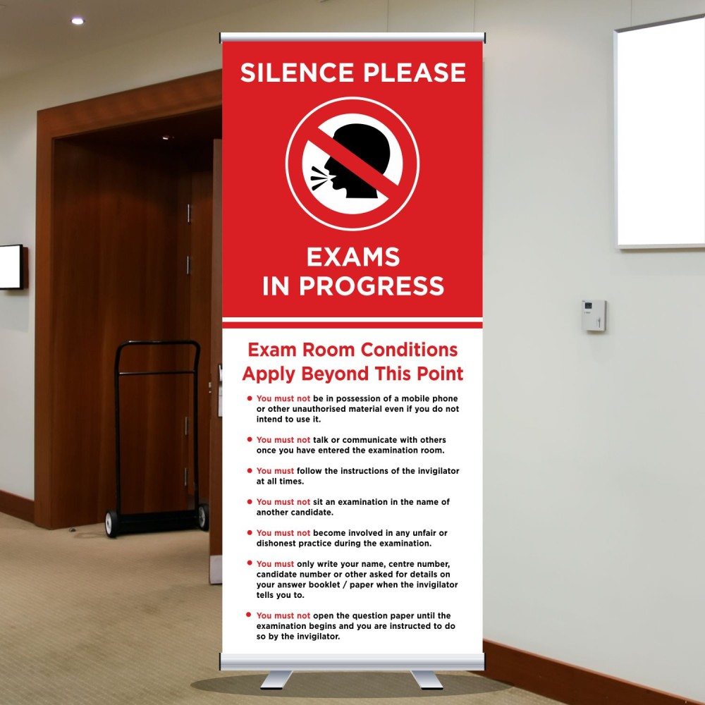 Exam Roller Banner - Layout 12 - Red