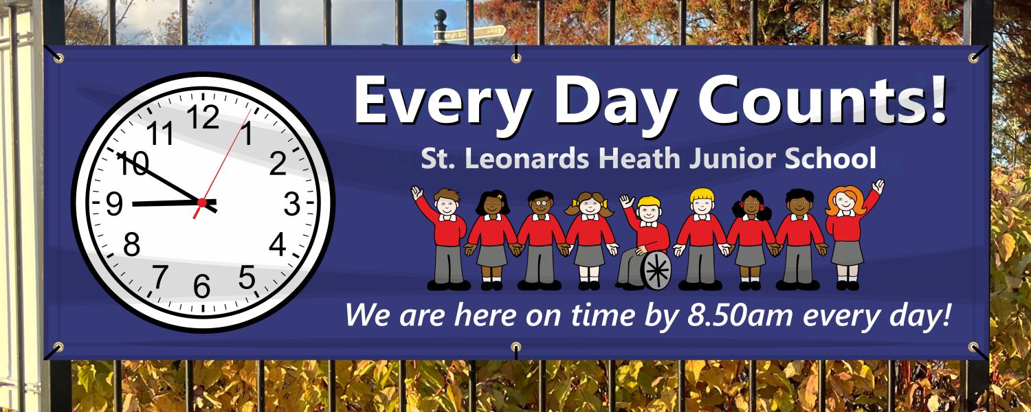 Every Day Counts Attendance Banner - Red