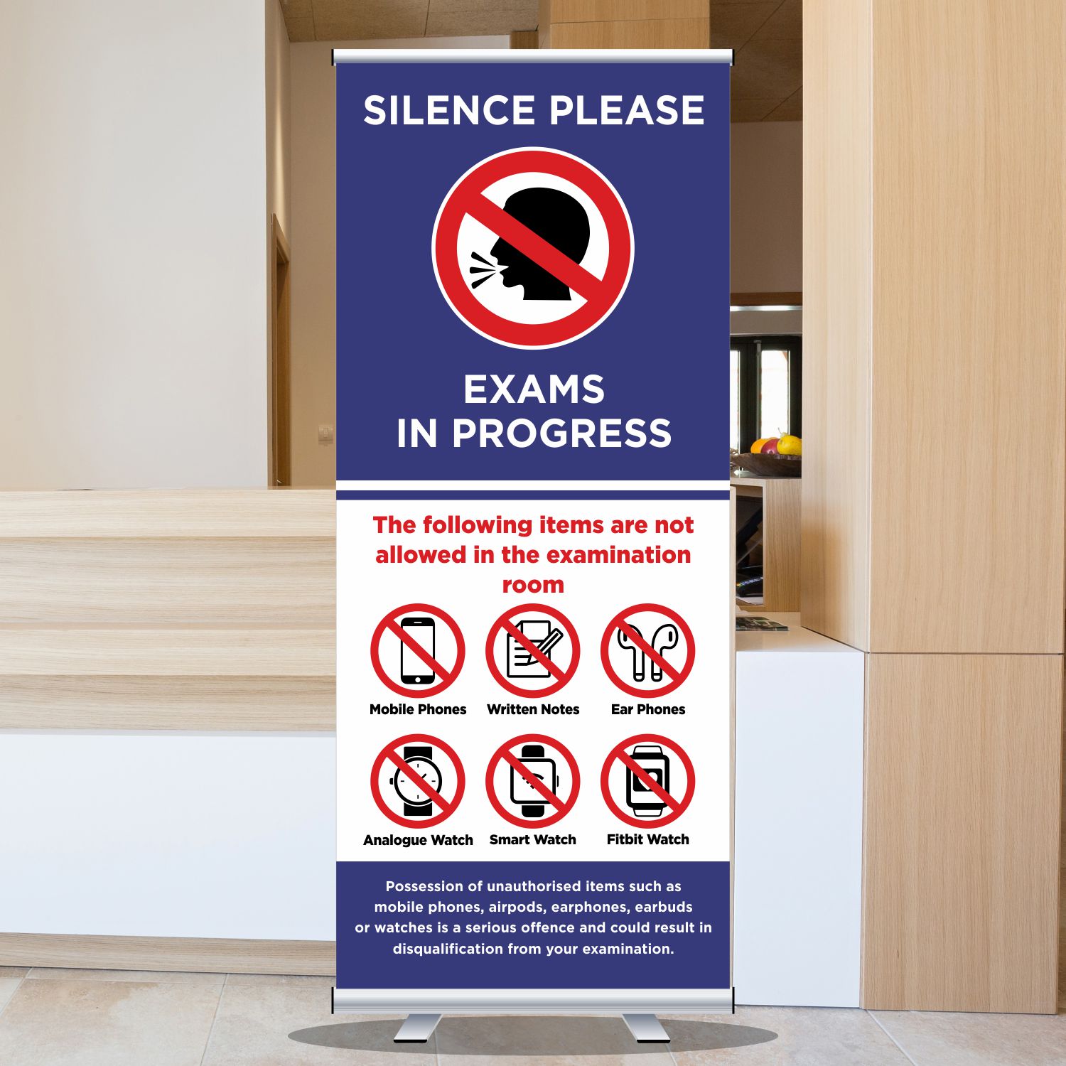 Exam Roller Banner - Layout 11 - Blue