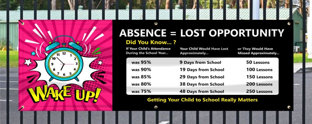School Punctuality & Attendance Banners