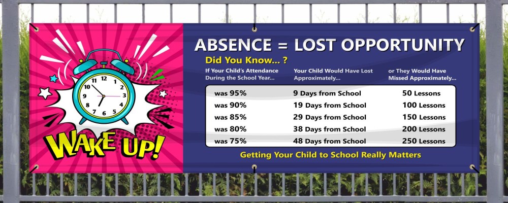 School Punctuality & Attendance Banners