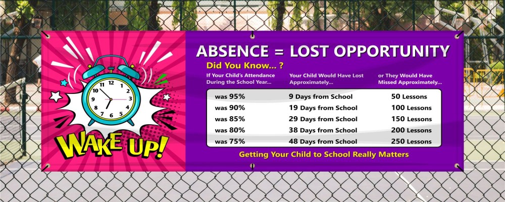School Punctuality & Attendance Banners