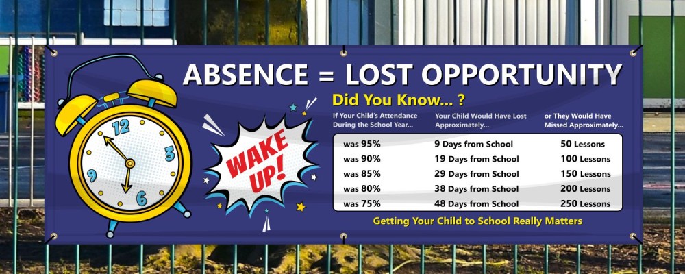 School Punctuality & Attendance Banners