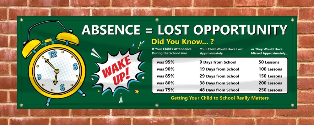 School Punctuality & Attendance Banners