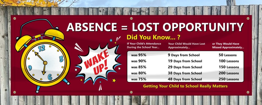 School Punctuality & Attendance Banners