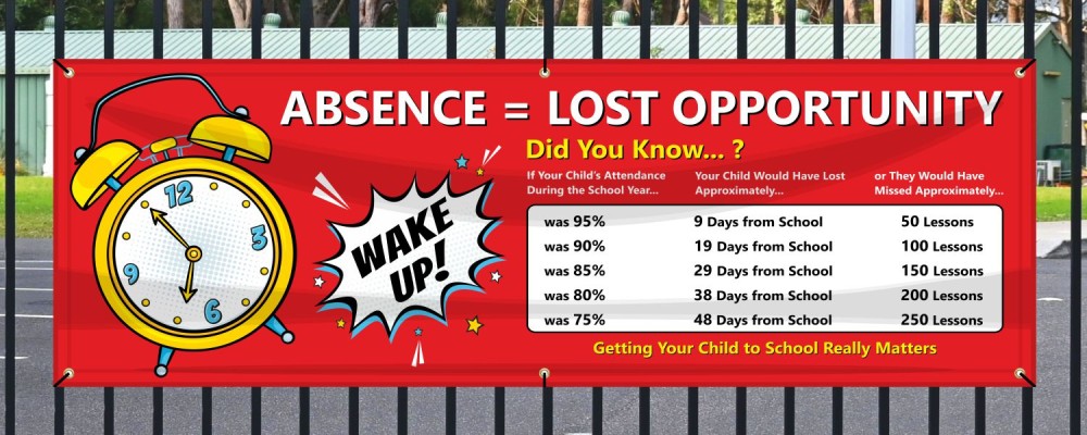 School Punctuality & Attendance Banners