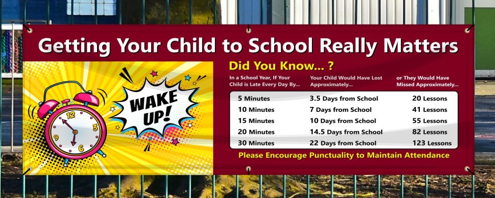School Punctuality & Attendance Banners